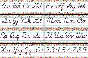 Confetti Cursive Writing Bulletin Board Display Set - TCR8764 | Teacher ...