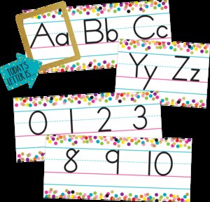 Confetti Alphabet Line Bulletin Board - TCR8804 | Teacher Created Resources