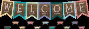 Home Sweet Classroom Pennants Welcome Bulletin Board Display Set ...