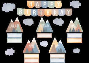 Moving Mountains Happy Birthday Mini Bulletin Board - TCR9171 | Teacher ...