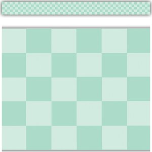 Cool for School Green Checkers Straight Border Trim - TCR9311 | Teacher ...