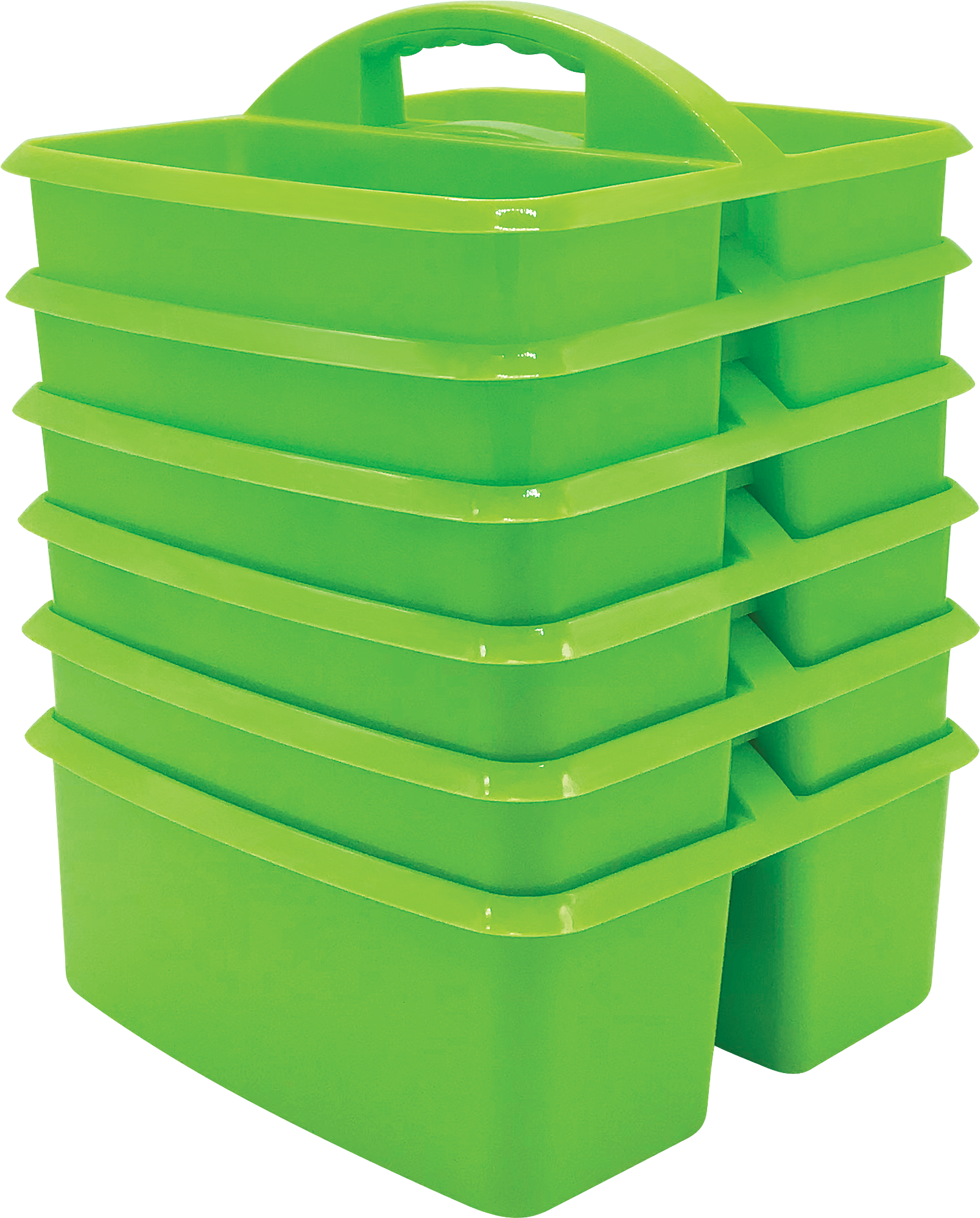 Lime Plastic Storage Caddies 6-Pack - TCR32252 | Teacher Created Resources