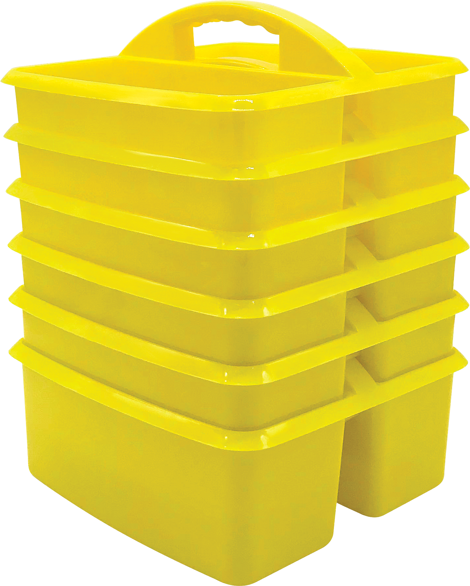 Yellow Plastic Storage Caddies 6-Pack - TCR32259 | Teacher Created ...