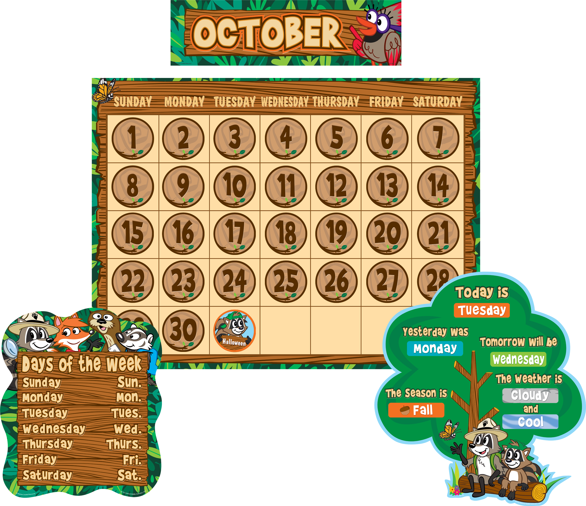 Ranger Rick Calendar Bulletin Board - TCR3458 | Teacher Created Resources