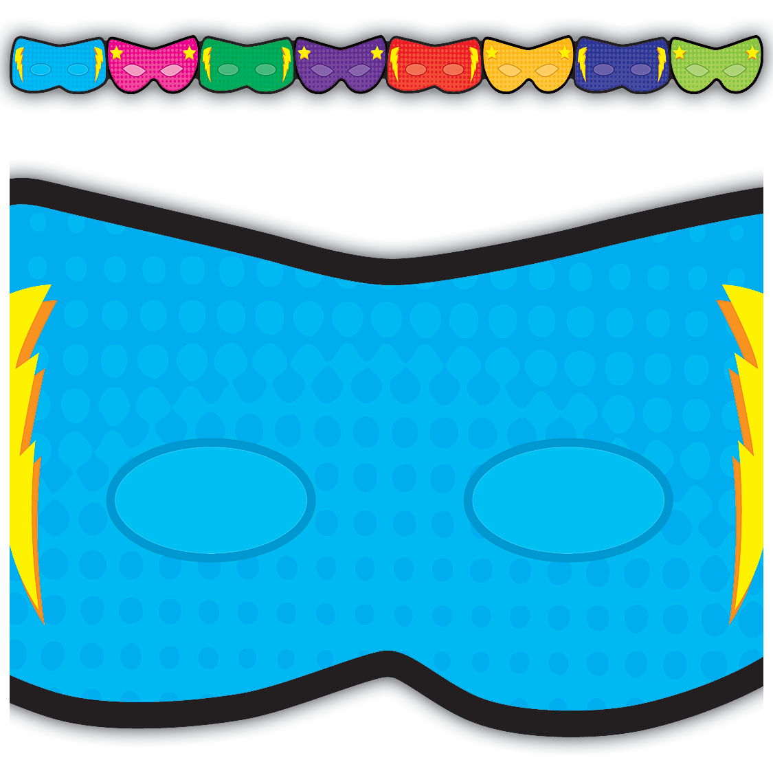 Superhero Masks Die-Cut Border Trim - TCR3514 | Teacher Created Resources