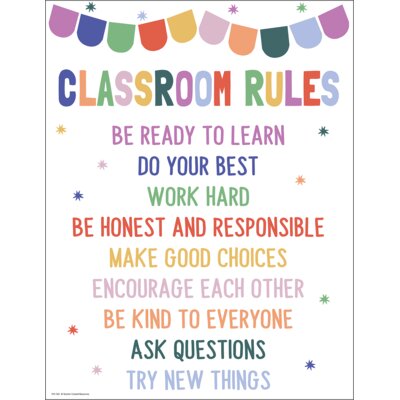 Color Crush Classroom Rules Chart - TCR7361 | Teacher Created Resources