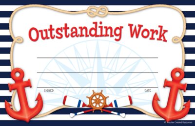 Nautical Outstanding Work Awards - TCR2154 | Teacher Created Resources