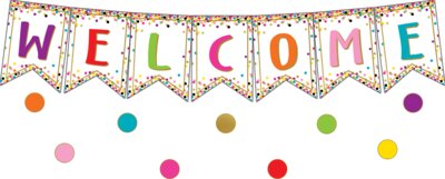 Confetti Pennants Welcome Bulletin Board Display - TCR3608 | Teacher ...