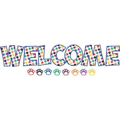 Paw Prints WELCOME Bulletin Board Display Set - TCR5439 | Teacher ...