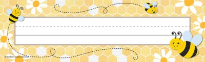 Buzzing Bees Flat Name Plates - TCR6909 | Teacher Created Resources