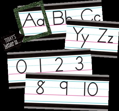 Modern Farmhouse Alphabet Line Bulletin Board - TCR8338 | Teacher ...