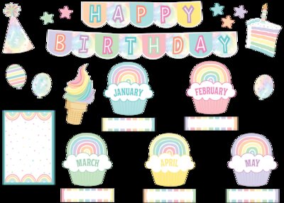 Pastel Pop Happy Birthday Mini Bulletin Board - TCR8415 | Teacher ...