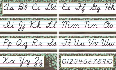 Eucalyptus Cursive Mini Bulletin Board - TCR8474 | Teacher Created ...