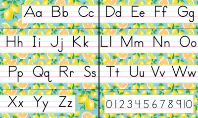 Lemon Zest Traditional Printing Mini Bulletin Board - TCR8487 | Teacher ...