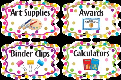 Confetti Supply Labels - TCR8751 | Teacher Created Resources