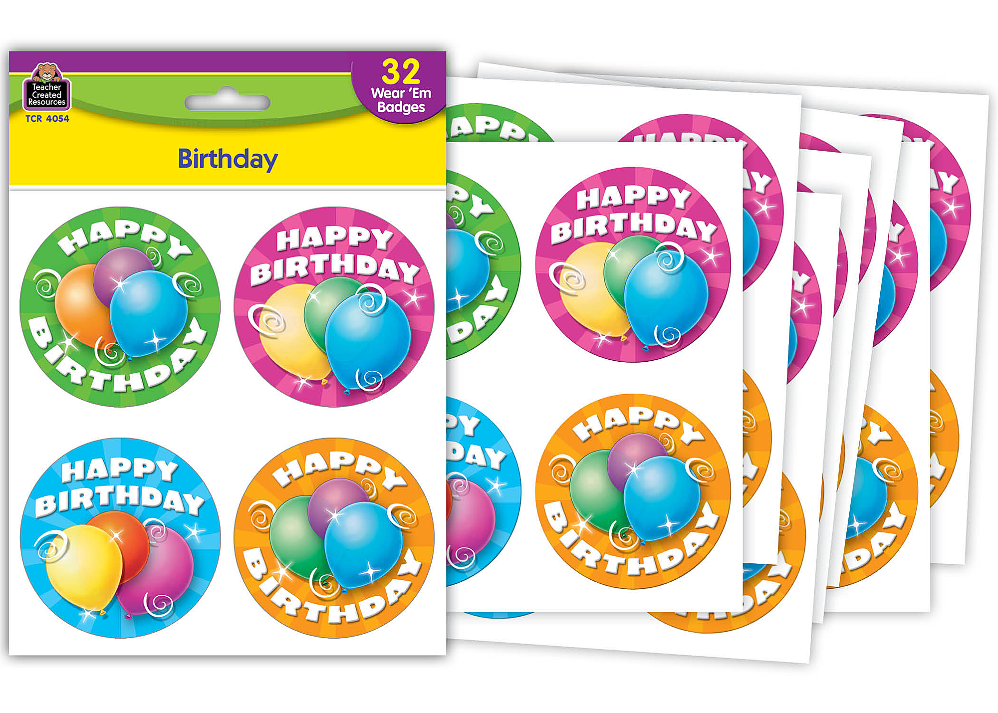 Birthday Wear 'Em Badges - TCR4054 | Teacher Created Resources