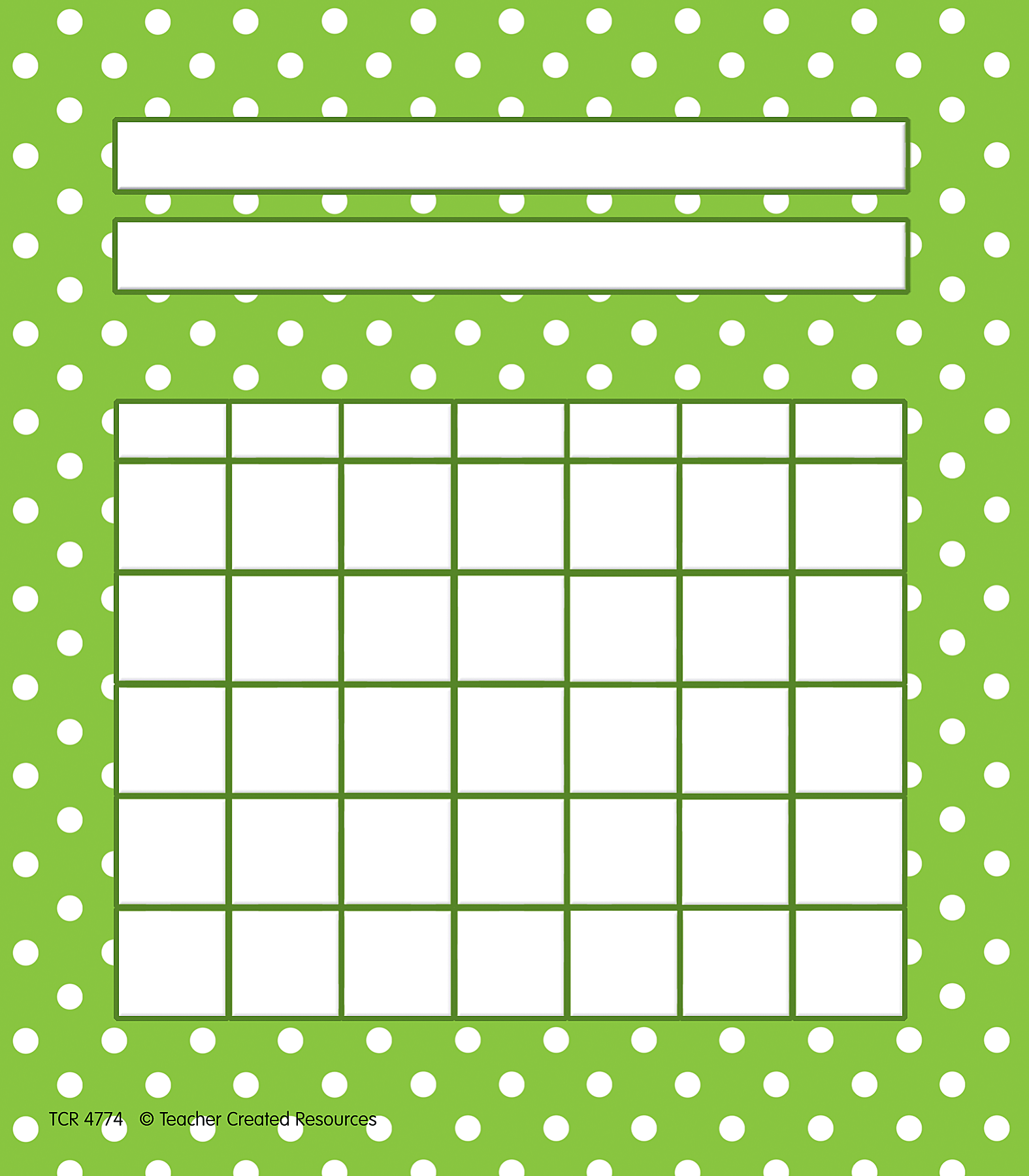 Lime Polka Dots Incentive Charts - TCR4774 | Teacher Created Resources
