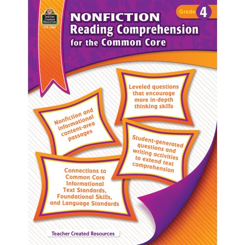 Nonfiction Reading Comprehension for the Common Core Grade 4 - TCR3825 ...