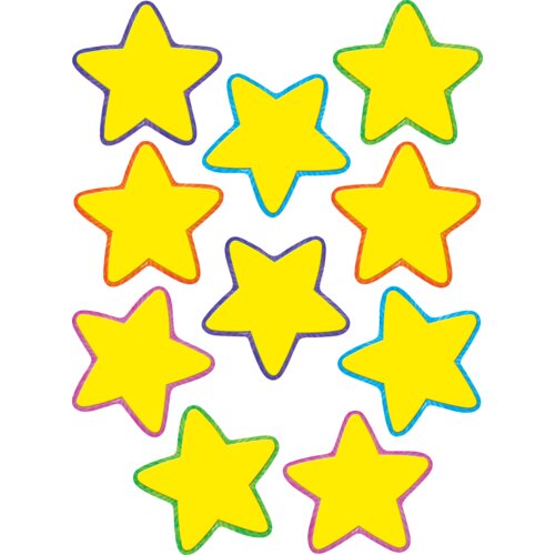 Yellow Stars Accents - TCR4591 | Teacher Created Resources