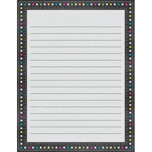 Chalkboard Brights Lined Chart - TCR7532 | Teacher Created Resources