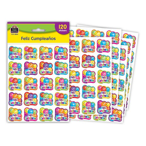 Feliz Cumpleaños Stickers - TCR8584 | Teacher Created Resources