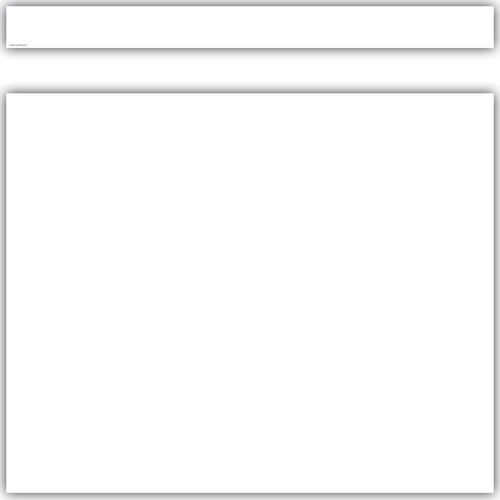 White Straight Border Trim - TCR3562 | Teacher Created Resources