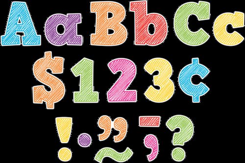 Scribble Bold Block 3" Letters Combo Pack - TCR3920 | Teacher Created ...