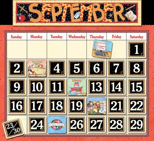 Classroom Calendar Bulletin Board from Mary Engelbreit - TCR4314 ...