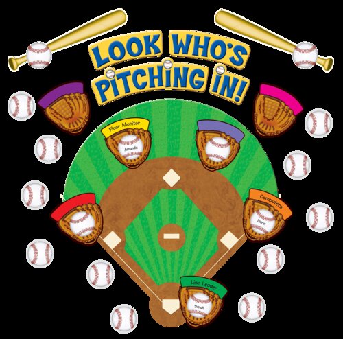 Look Who's Pitching In Bulletin Board Display Set - TCR5318 | Teacher ...