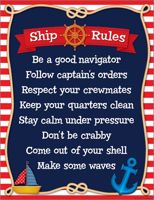 Nautical Ship Rules Chart - TCR7517 | Teacher Created Resources