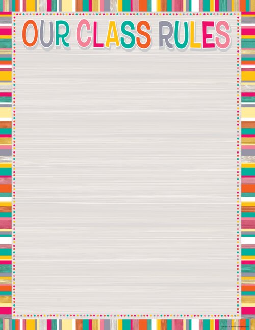 Tropical Punch Our Class Rules Chart - TCR7527 | Teacher Created Resources