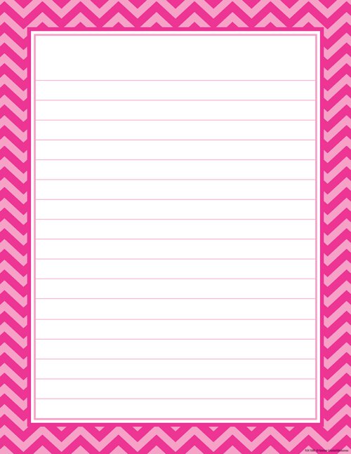 Hot Pink Chevron Lined Chart - TCR7580 | Teacher Created Resources