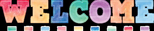 Watercolor Welcome Bulletin Board Display Set - TCR8190 | Teacher ...