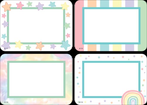 Pastel Pop Name Tags/Labels - Multi-Pack - TCR8421 | Teacher Created ...