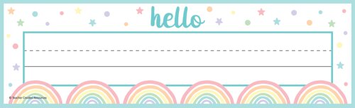 Pastel Pop Flat Name Plates - TCR8422 | Teacher Created Resources