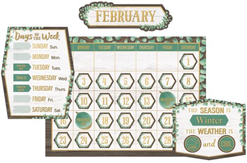 Eucalyptus Calendar Bulletin Board - TCR8452 | Teacher Created Resources