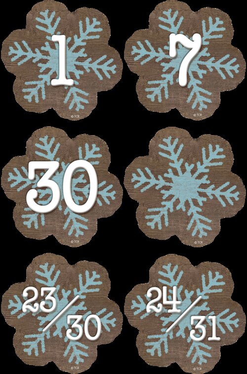 Home Sweet Classroom Snowflakes Calendar Days - TCR8548 | Teacher ...