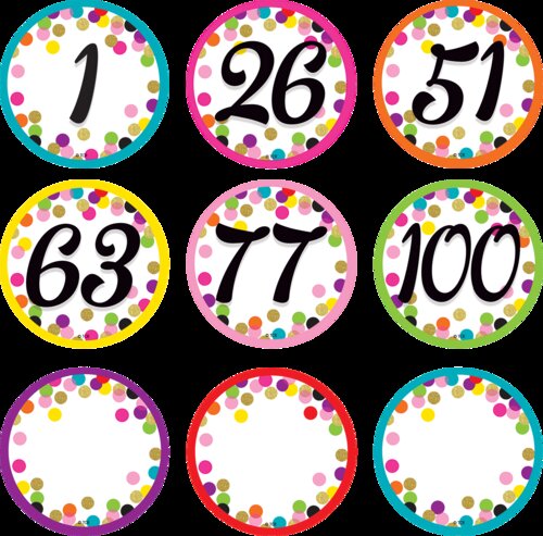 Confetti Number Cards - TCR8752 | Teacher Created Resources