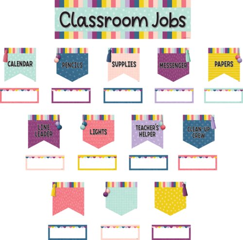Oh Happy Day Classroom Jobs Mini Bulletin Board - TCR9024 | Teacher ...