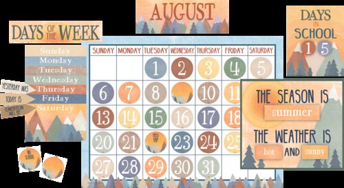 Moving Mountains Calendar Bulletin Board - TCR9141 | Teacher Created ...
