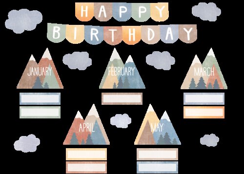 Moving Mountains Happy Birthday Mini Bulletin Board - TCR9171 | Teacher ...