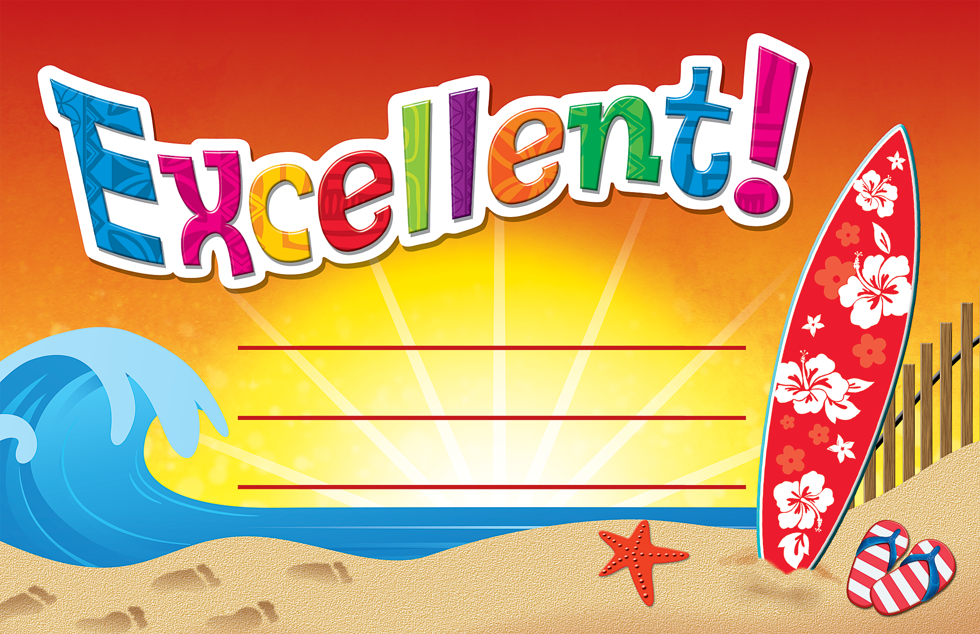 Surf's Up Excellent Awards - TCR5355 | Teacher Created Resources