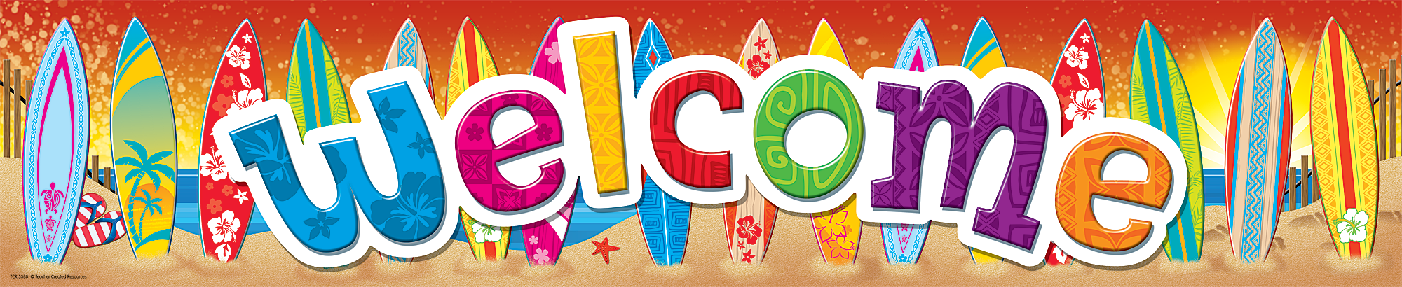 Surf's Up Welcome Banner - TCR5388 | Teacher Created Resources