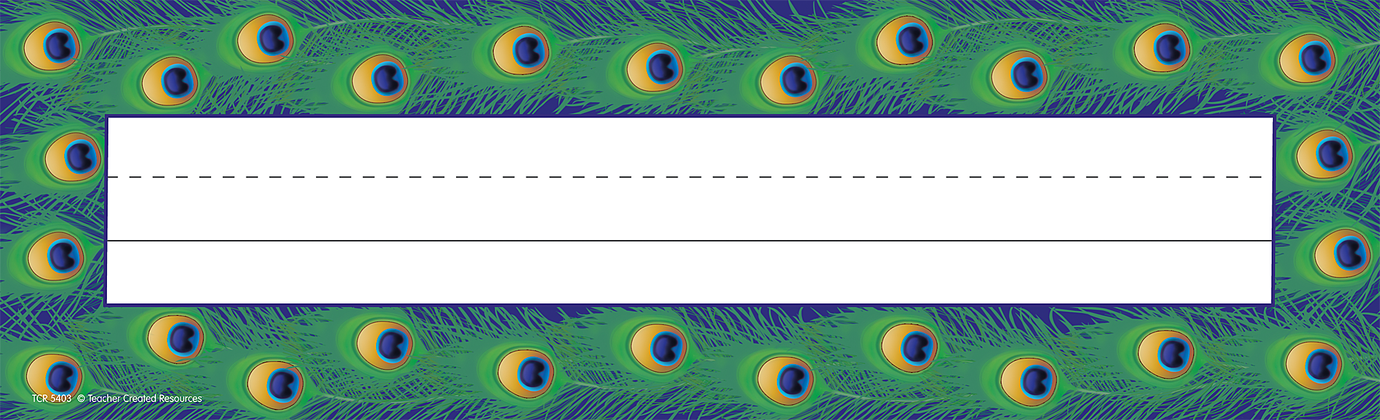 Peacock Name Plates (flat) - TCR5403 | Teacher Created Resources