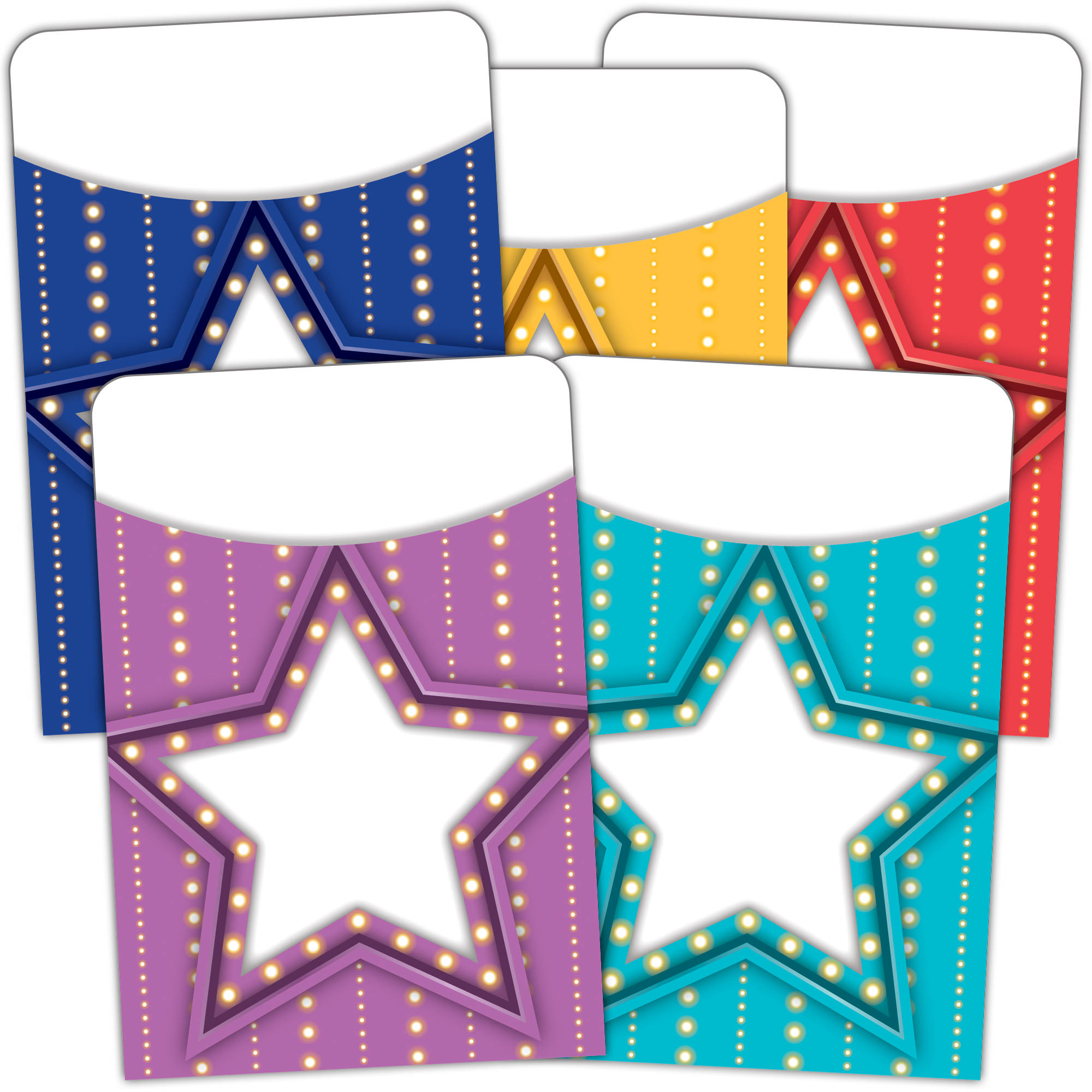 Marquee Library Pockets - Multi-Pack - TCR5481 | Teacher Created Resources