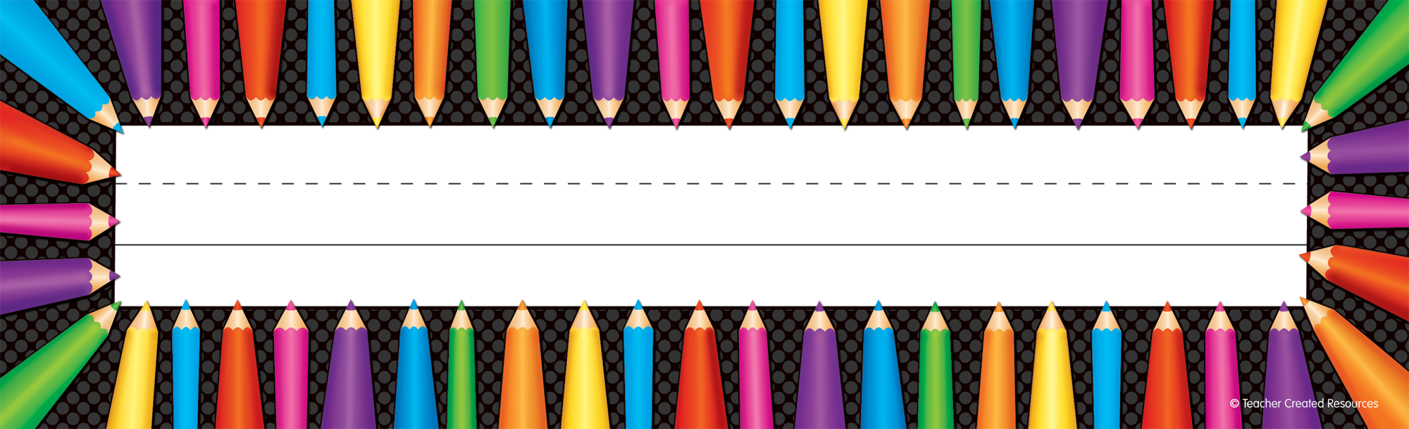 Colored Pencils Flat Name Plates - TCR5512 | Teacher Created Resources