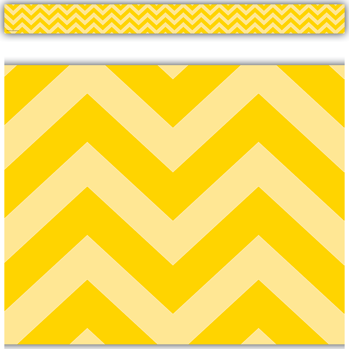 Yellow Chevron Straight Border Trim - TCR5521 | Teacher Created Resources