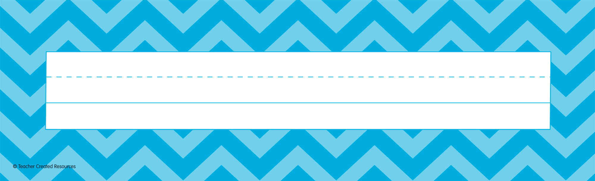 Aqua Chevron Flat Name Plates - TCR5527 | Teacher Created Resources