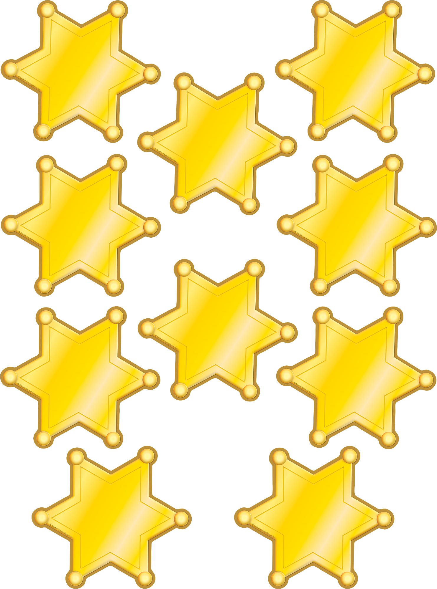 Western Sheriff Badges Accents - TCR5535 | Teacher Created Resources