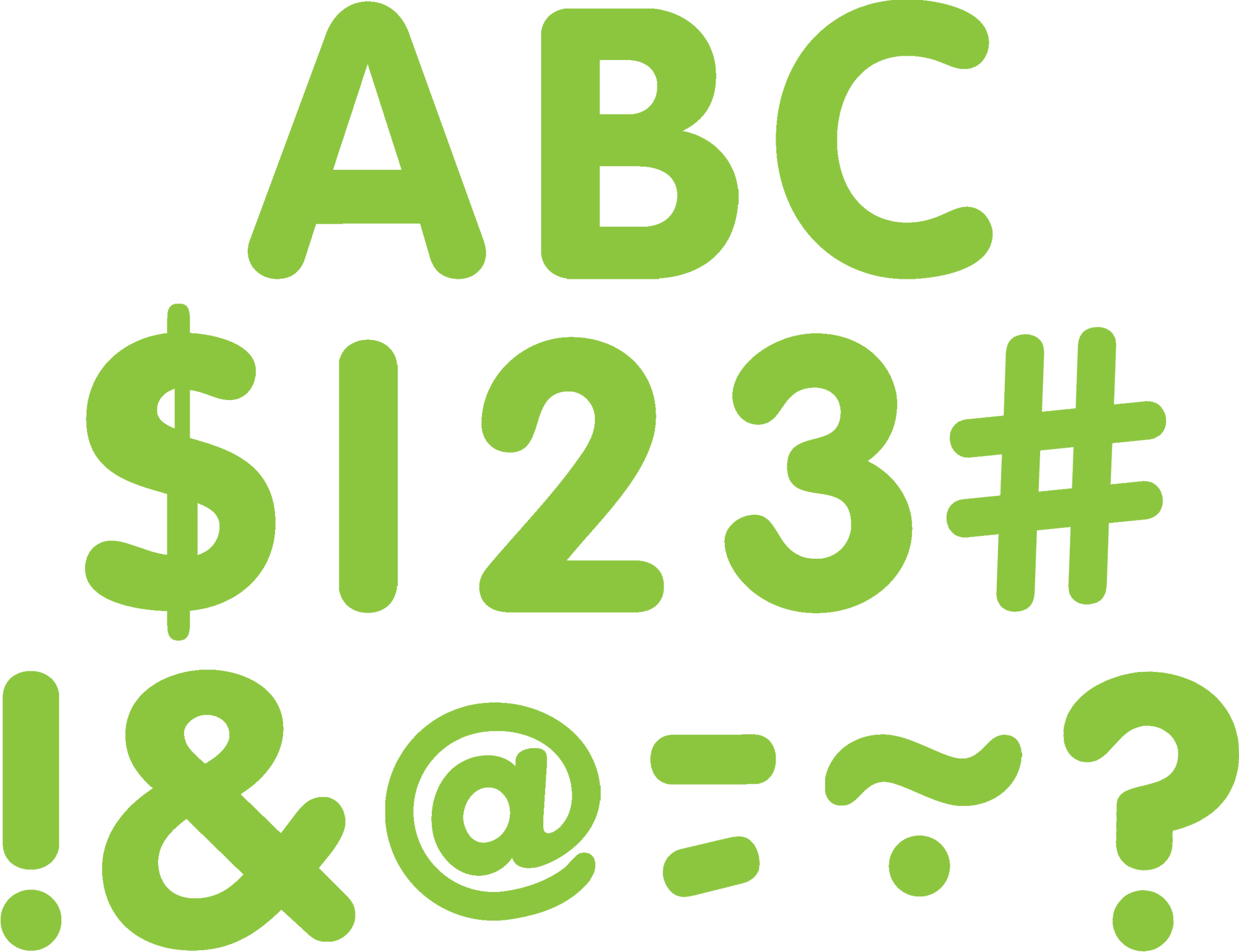 Lime Classic 2" Letters Uppercase Pack - TCR5559 | Teacher Created ...